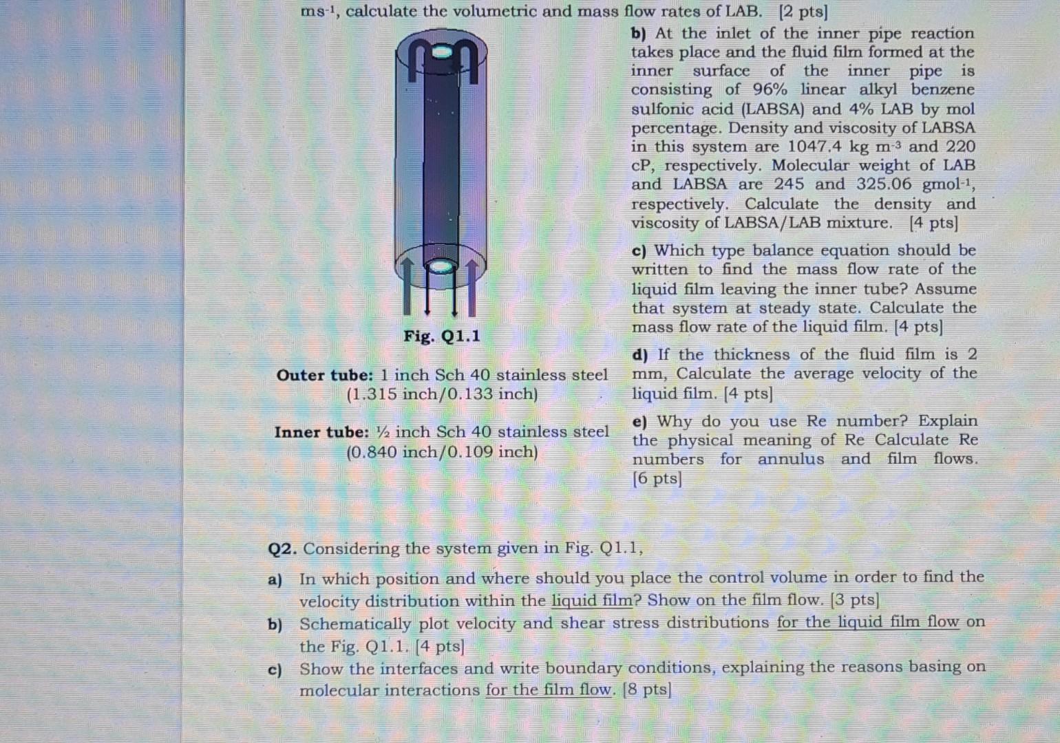 Q2. Considering the system given in Fig. Q1.1, a) In | Chegg.com