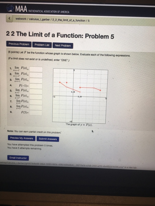 Solved MAA MATHEMATICAL ASSOCIATION OF AMERICA webwork / | Chegg.com