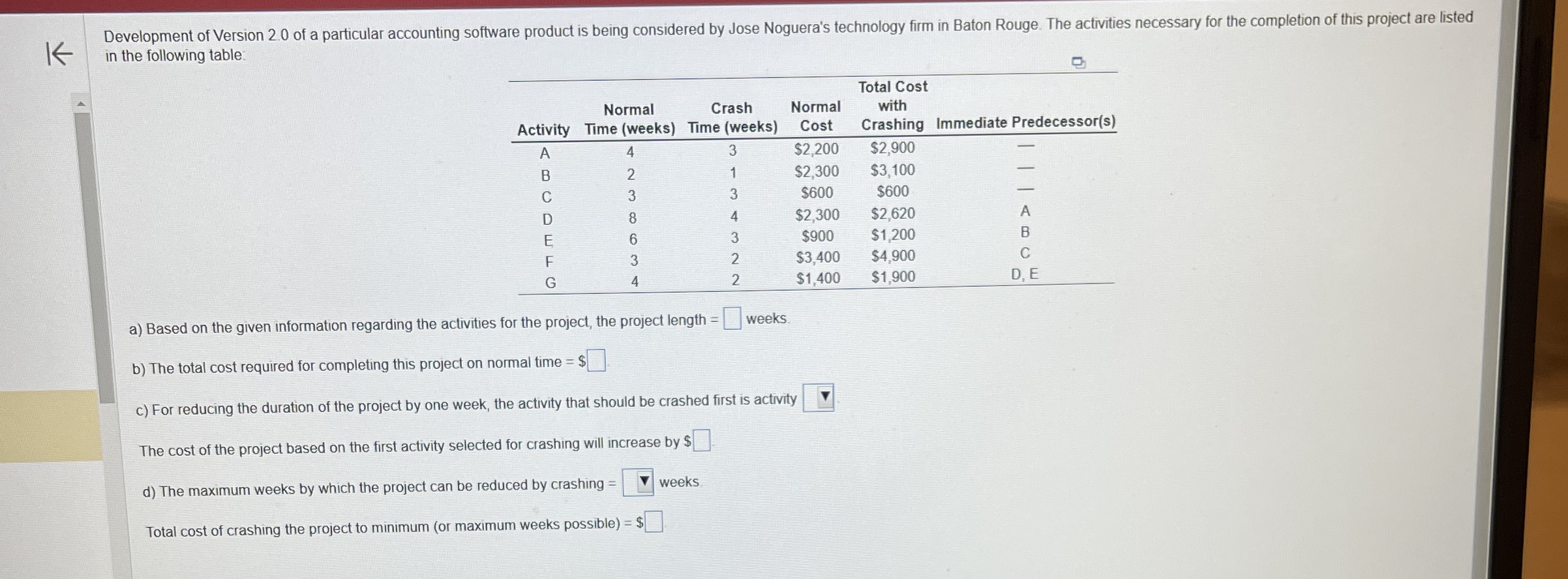 Solved Development of Version 2.0 ﻿of a particular | Chegg.com