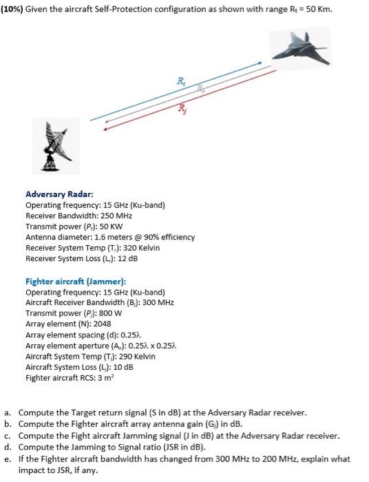 (10%) Given the aircraft Self-Protection | Chegg.com