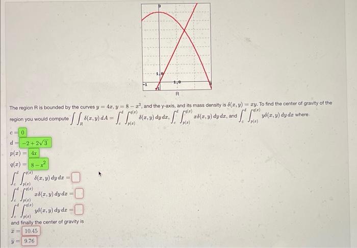 Solved Find the centroid (xˉ,yˉ) of the region that is | Chegg.com