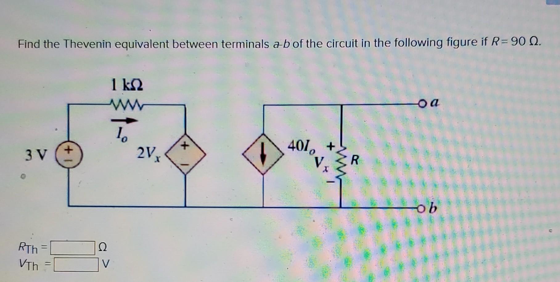 Solved Find the Thevenin equivalent between terminals a-b of | Chegg.com