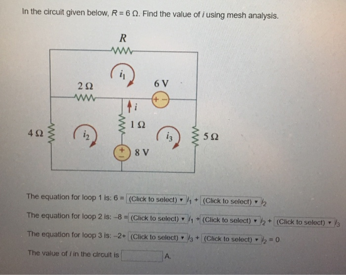 Solved In the circuit given below, R=62. Find the value of | Chegg.com