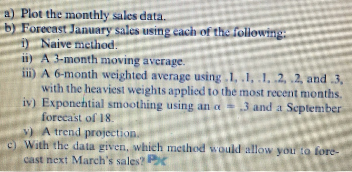 Solved matched data.) d) Compute the forecast for year 6 | Chegg.com