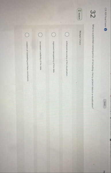 [Solved]: CIS 101 Final Exam (3) 32 What is a potential cons