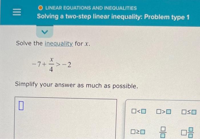 Solved = O LINEAR EQUATIONS AND INEQUALITIES Solving a | Chegg.com