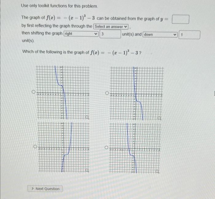 Solved Use only toolkit functions for this problem The graph | Chegg.com