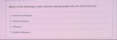 Solved Which of the following is more common among people | Chegg.com