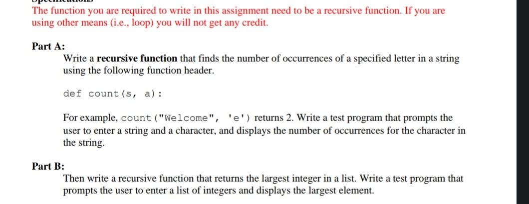 Solved The function you are required to write in this | Chegg.com