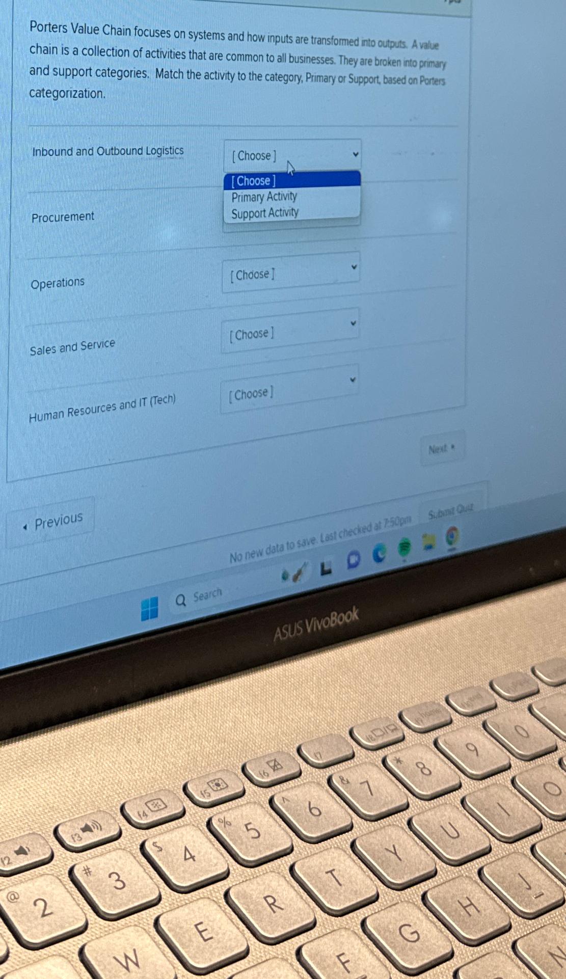 Solved Porters Value Chain focuses on systems and how inputs | Chegg.com