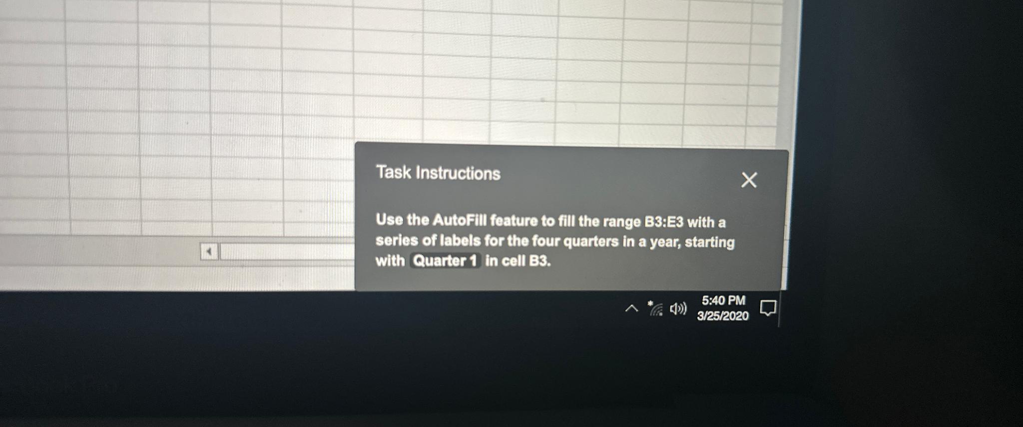 Solved Task InstructionsUse the AutoFill feature to fill the | Chegg.com