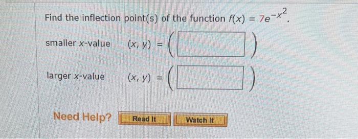 Solved Find the inflection point(s) of the function | Chegg.com