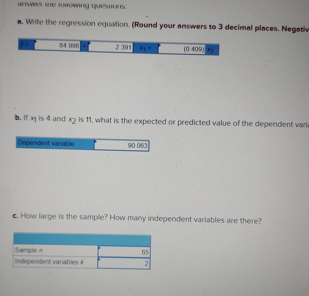 Solved Given the following regression output, SE Coefficient | Chegg.com