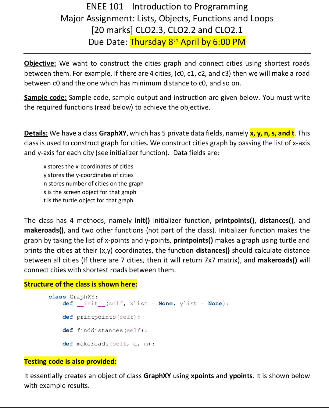 ENEE 101 Introduction to Programming Major | Chegg.com