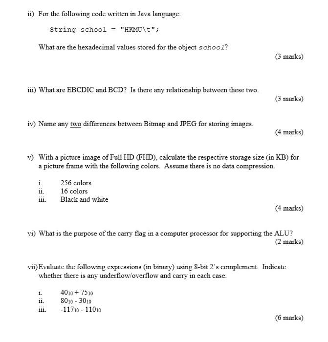Solved String school = "HKMU \t′′; What are the hexadecimal | Chegg.com