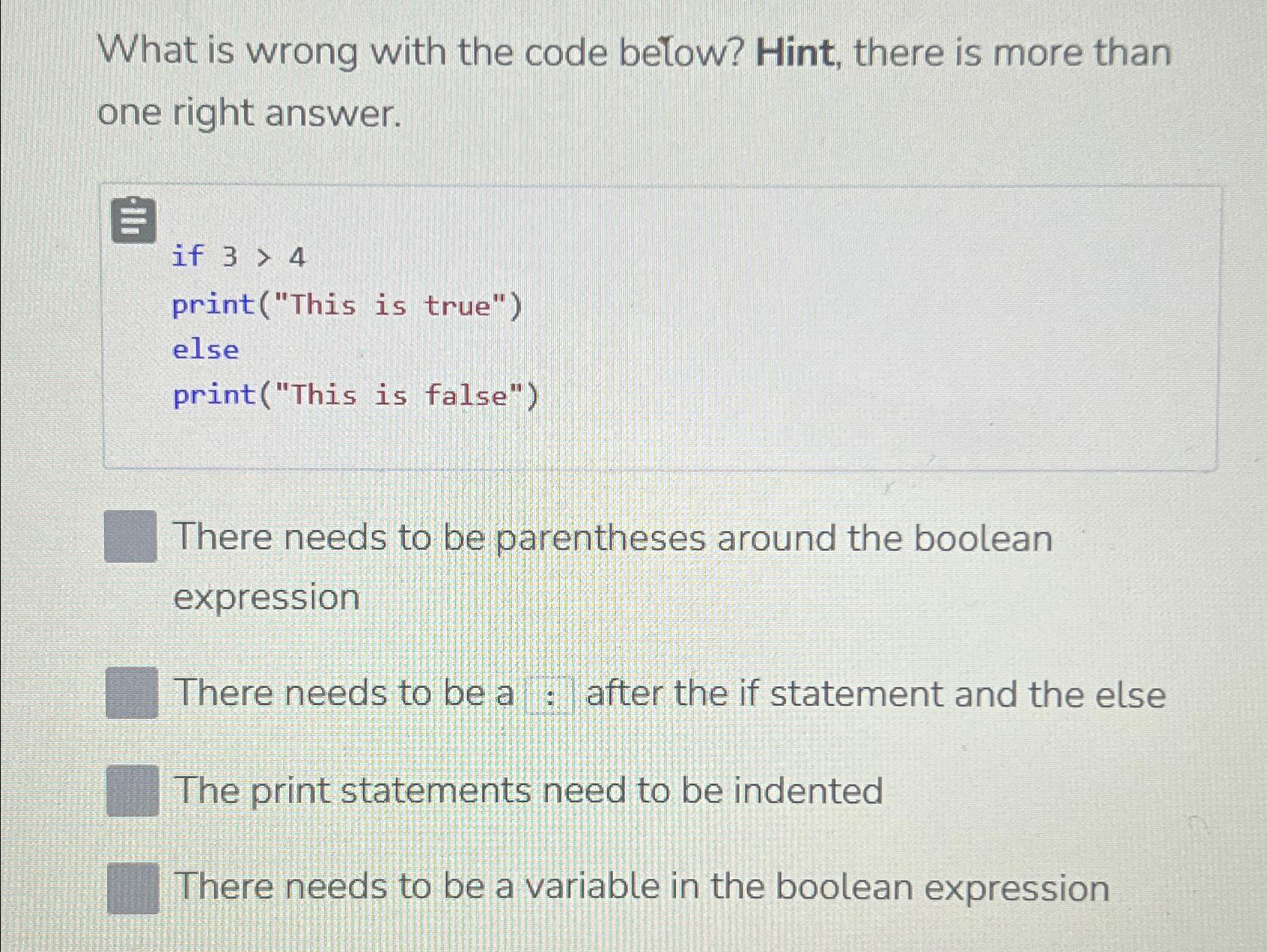 Solved What is wrong with the code below? Hint, there is | Chegg.com