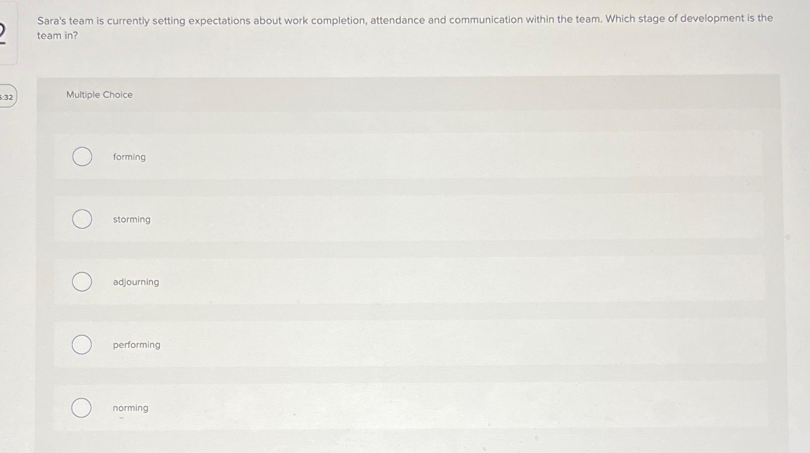 Solved Sara's team is currently setting expectations about | Chegg.com