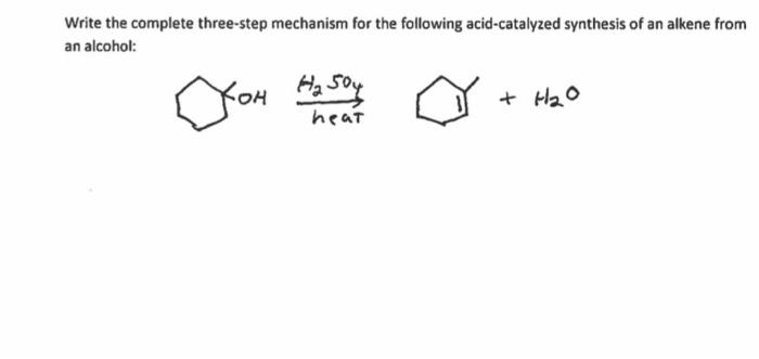 Solved Write the complete three-step mechanism for the | Chegg.com