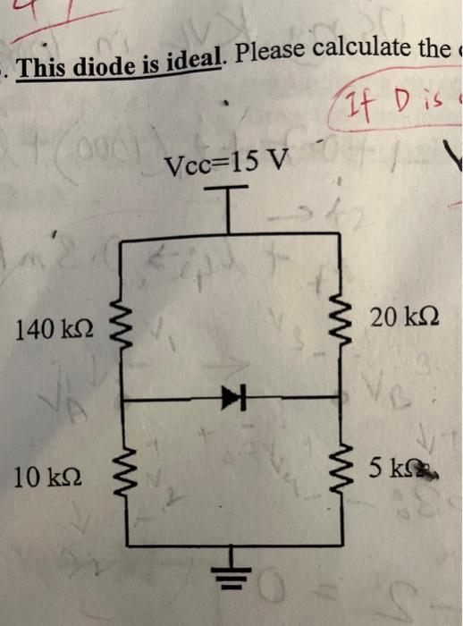 Solved This diode is ideal. Please calculate the current | Chegg.com