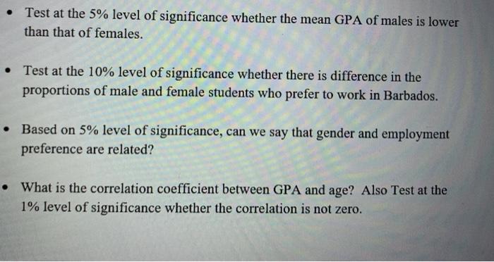 Solved • Test at the 5% level of significance whether the | Chegg.com