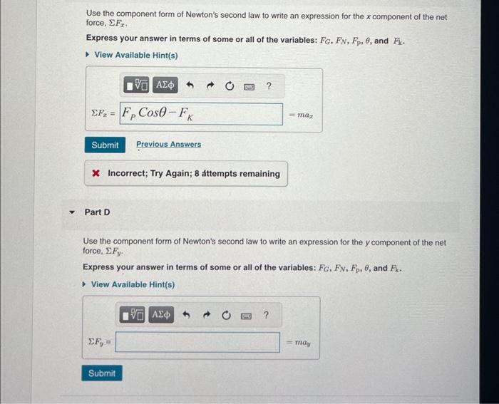 Solved When solving problems involving forces and Newton's | Chegg.com