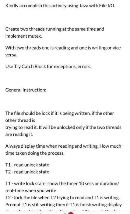 Solved Kindly accomplish this activity using Java with File | Chegg.com