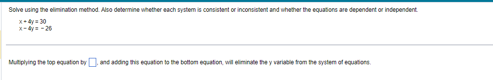 Solved Solve using the elimination method. Also determine | Chegg.com
