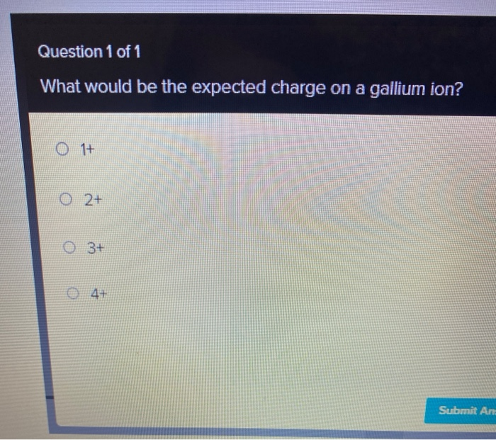 Solved Question 1 of 1 What would be the expected charge on | Chegg.com