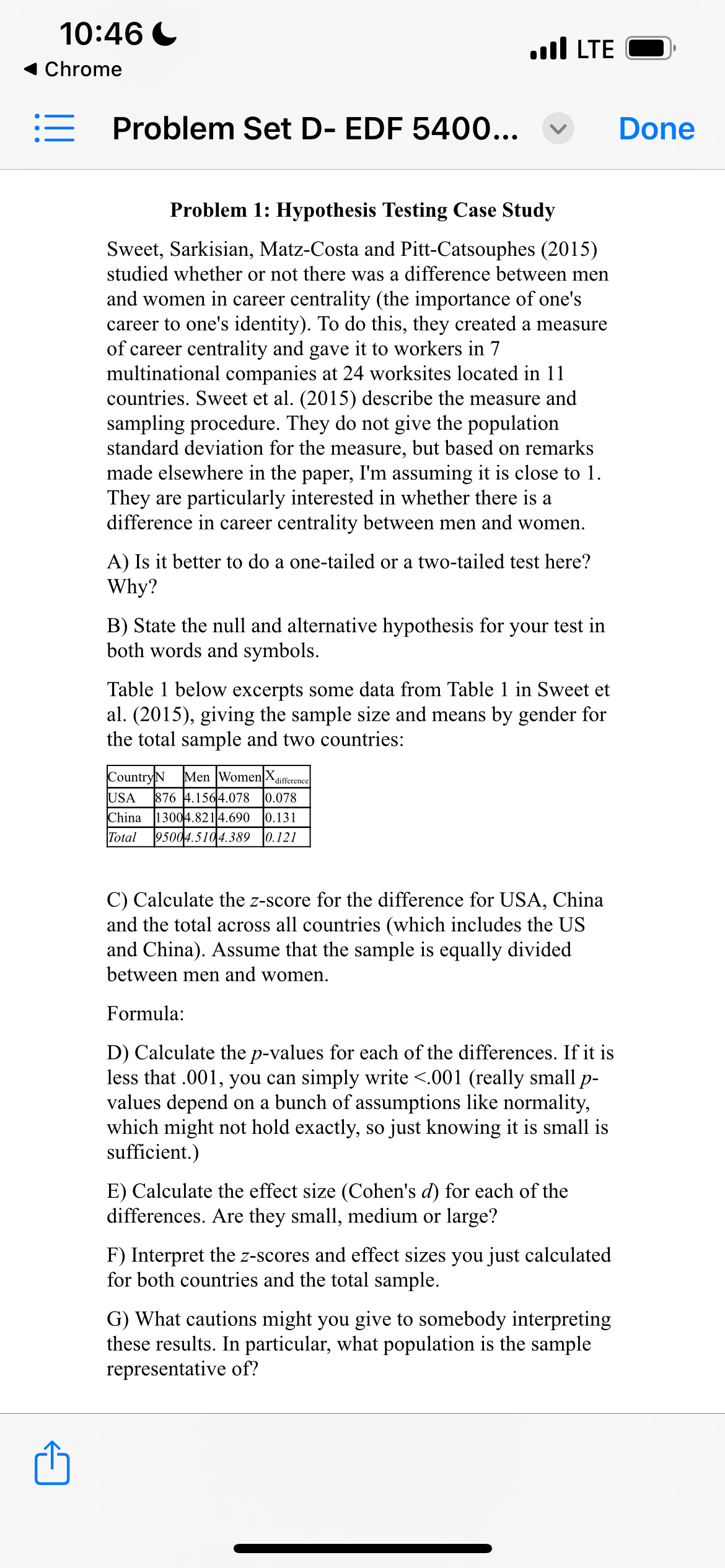 Solved 10:46 ﻿CChrome.Il LTE :≡ ﻿Problem Set D-EDF | Chegg.com