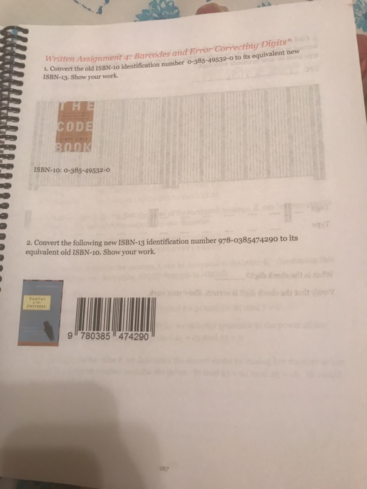 Solved written Assignment Rare d Error Correcting Digits 1. | Chegg.com