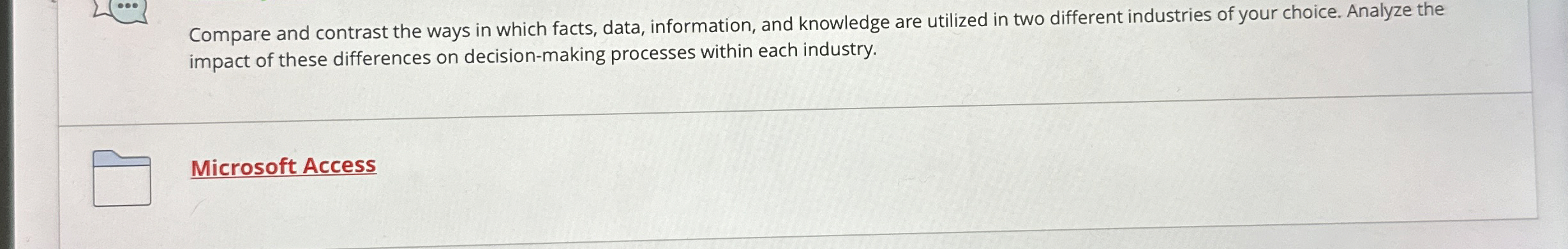 Solved Compare and contrast the ways in which facts, data, | Chegg.com