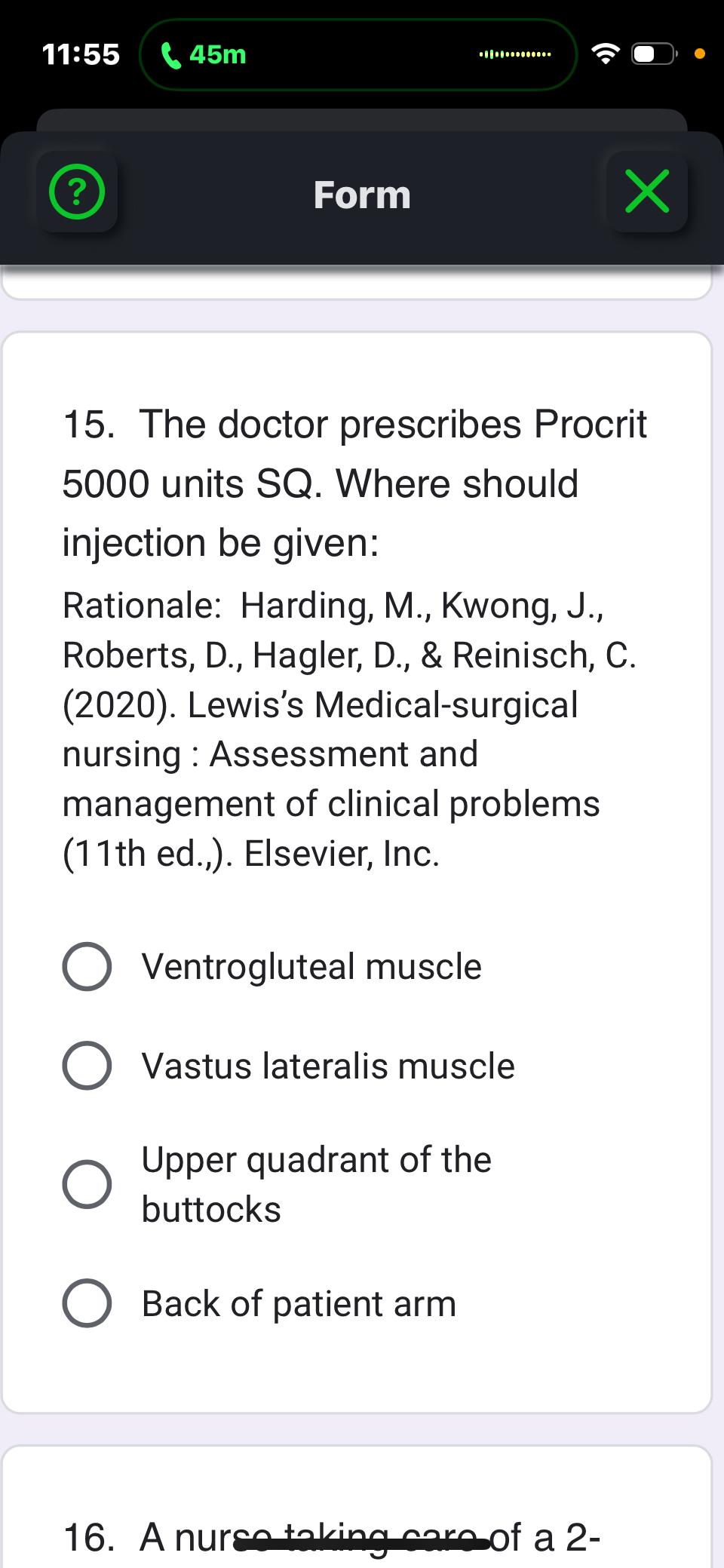 Solved 11:5545m(?)Form15. ﻿The doctor prescribes Procrit | Chegg.com