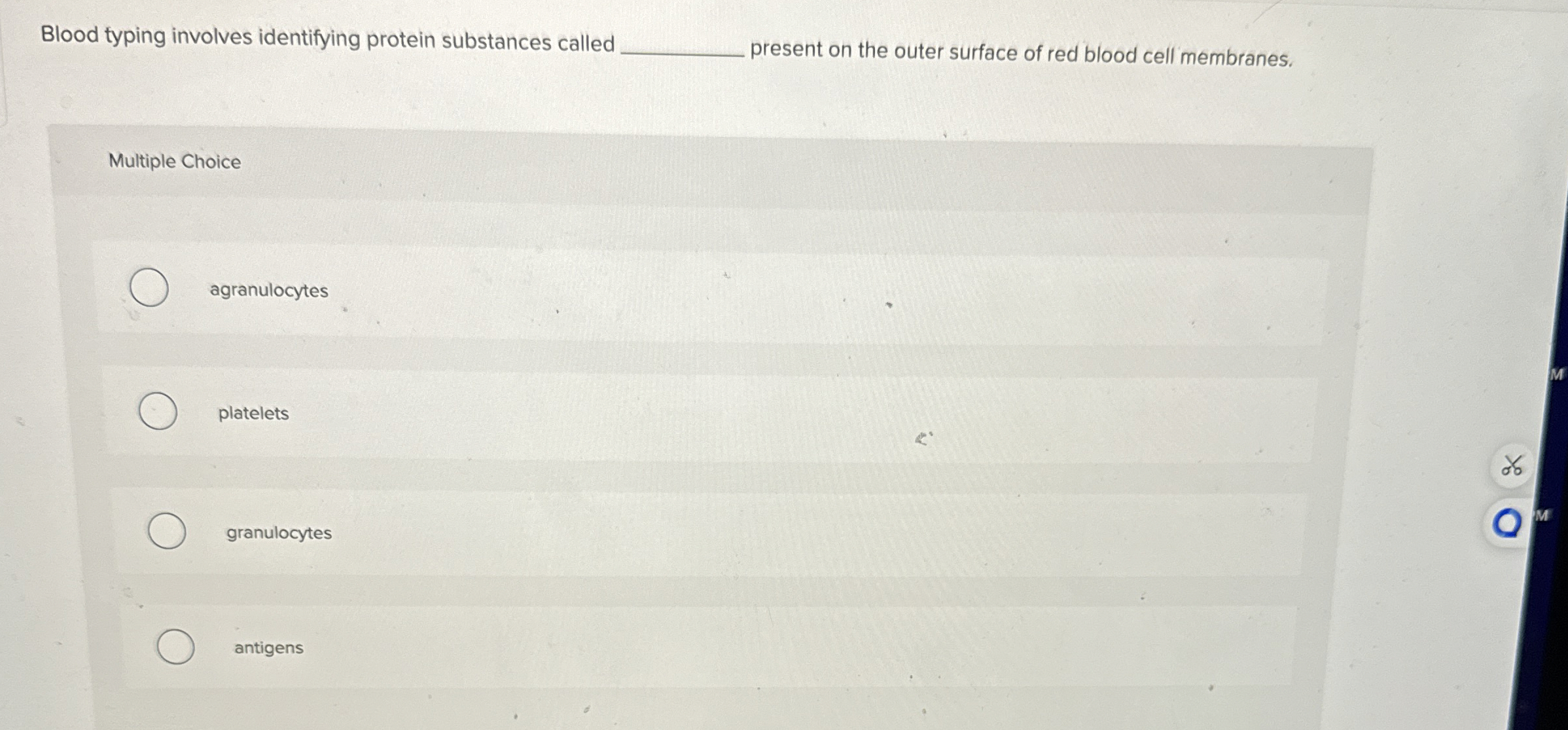 Solved Blood typing involves identifying protein substances | Chegg.com