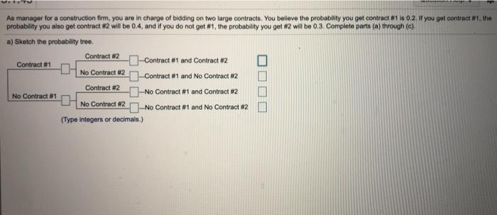 Solved As manager for a construction firm, you are in charge | Chegg.com