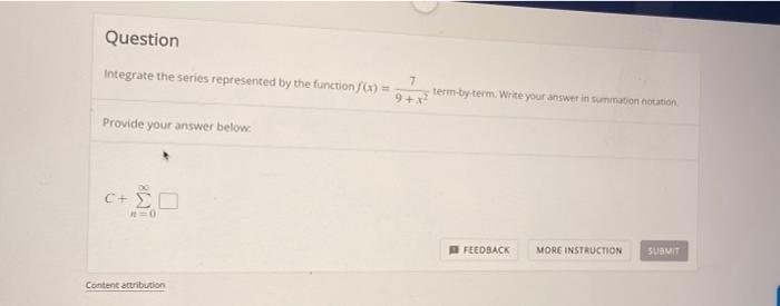 Solved Question Integrate the series represented by the | Chegg.com