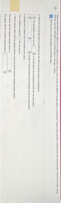 Solved StatCrunch ANOVA table Analysis of Variance results: | Chegg.com