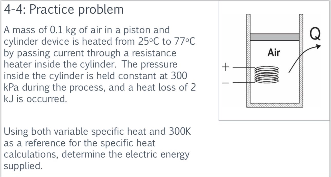 Solved 4-4: Practice problemA mass of 0.1kg ﻿of air in a | Chegg.com