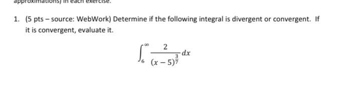 Solved 1. (5 pts - source: WebWork) Determine if the | Chegg.com