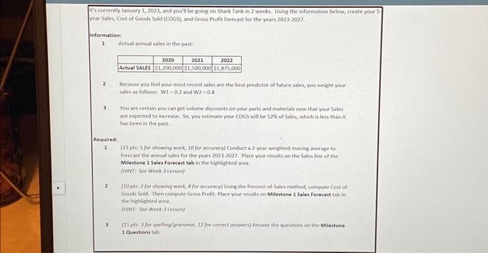 Solved t's currently lanuary 1, 2023, and you'li be going on | Chegg.com