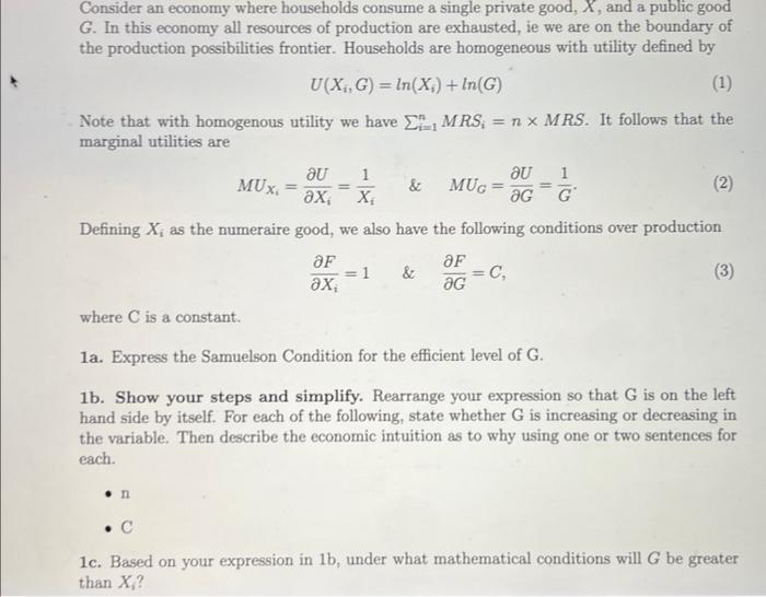 Solved Consider an economy where households consume a single | Chegg.com