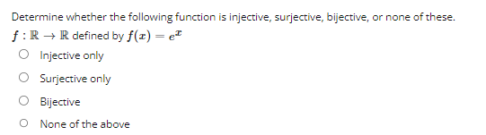 Solved Determine whether the following function is | Chegg.com