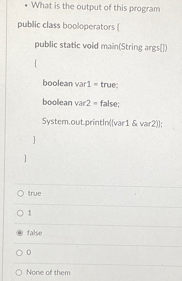 Solved What is the output of this program public class | Chegg.com