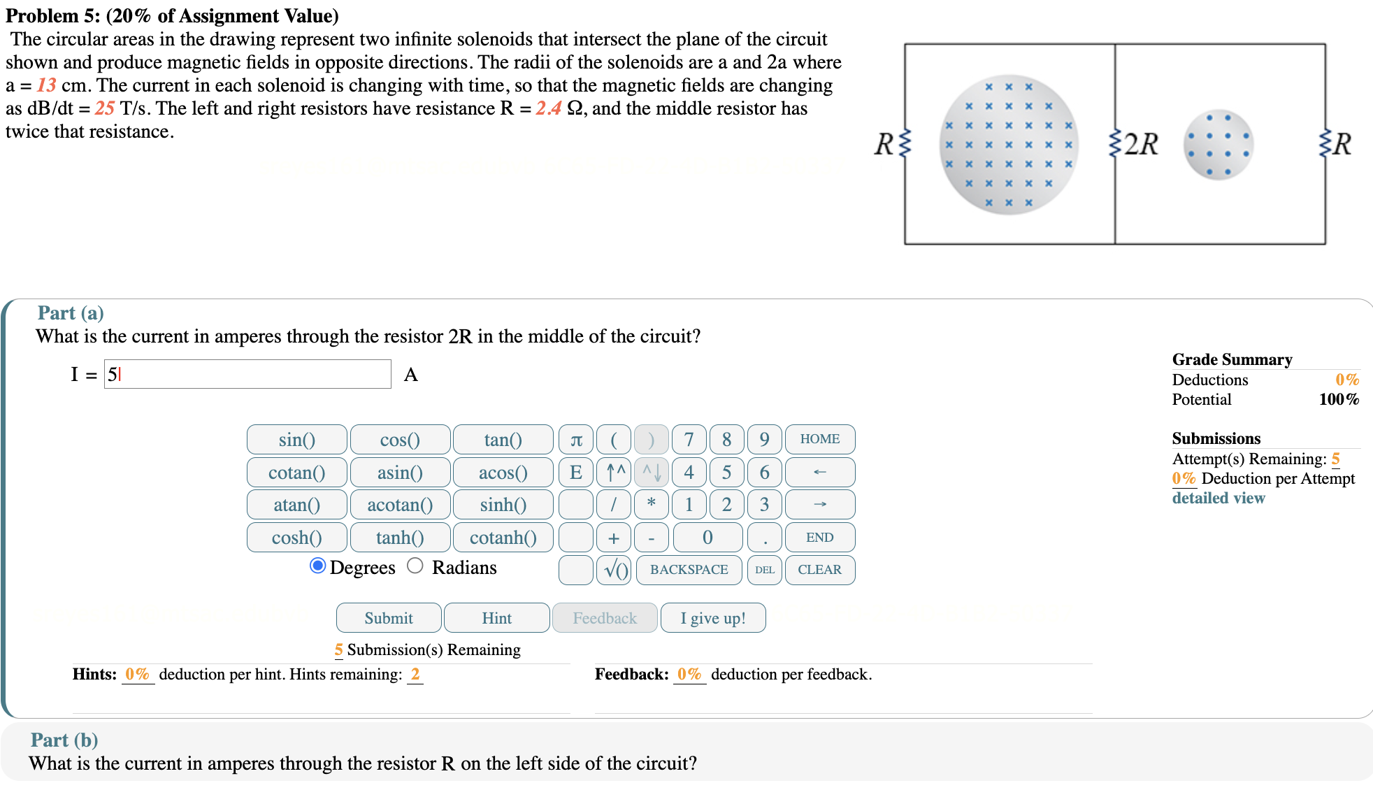 Solved Problem 5: (20% ﻿of Assignment Value)The circular | Chegg.com