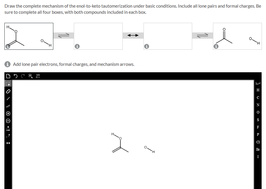 Solved Draw the complete mechanism of the enol-to-keto | Chegg.com