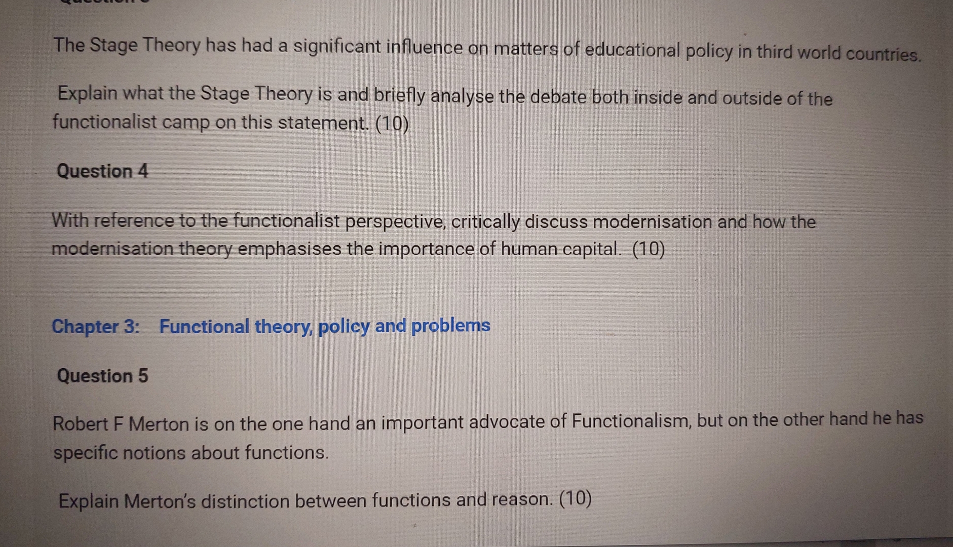 Solved The Stage Theory has had a significant influence on | Chegg.com