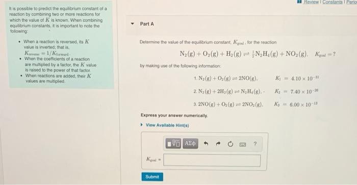 Solved Review Constants Pario Part A It is possible to | Chegg.com