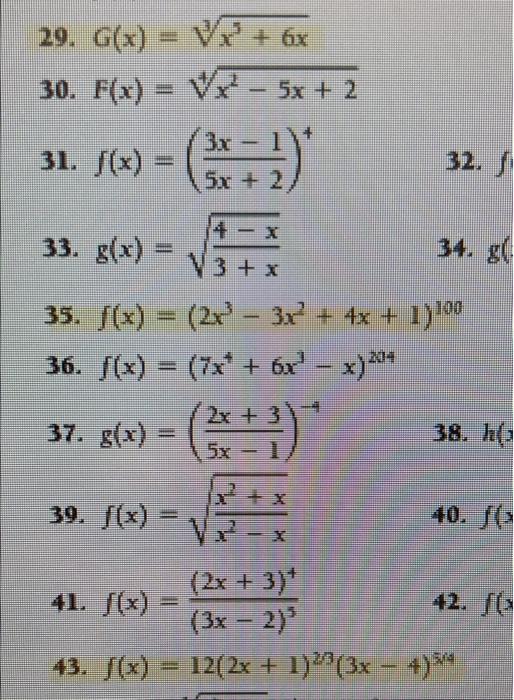Solved EXERCISE SET 1.7 ПН. - Differentiate each function. | Chegg.com