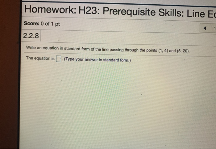Solved Homework: H23: Prerequisite Skills: Line Ec Score: 0 | Chegg.com Solved Homework: H23: Prerequisite Skills: Line Ec Score: 0 | Chegg.com