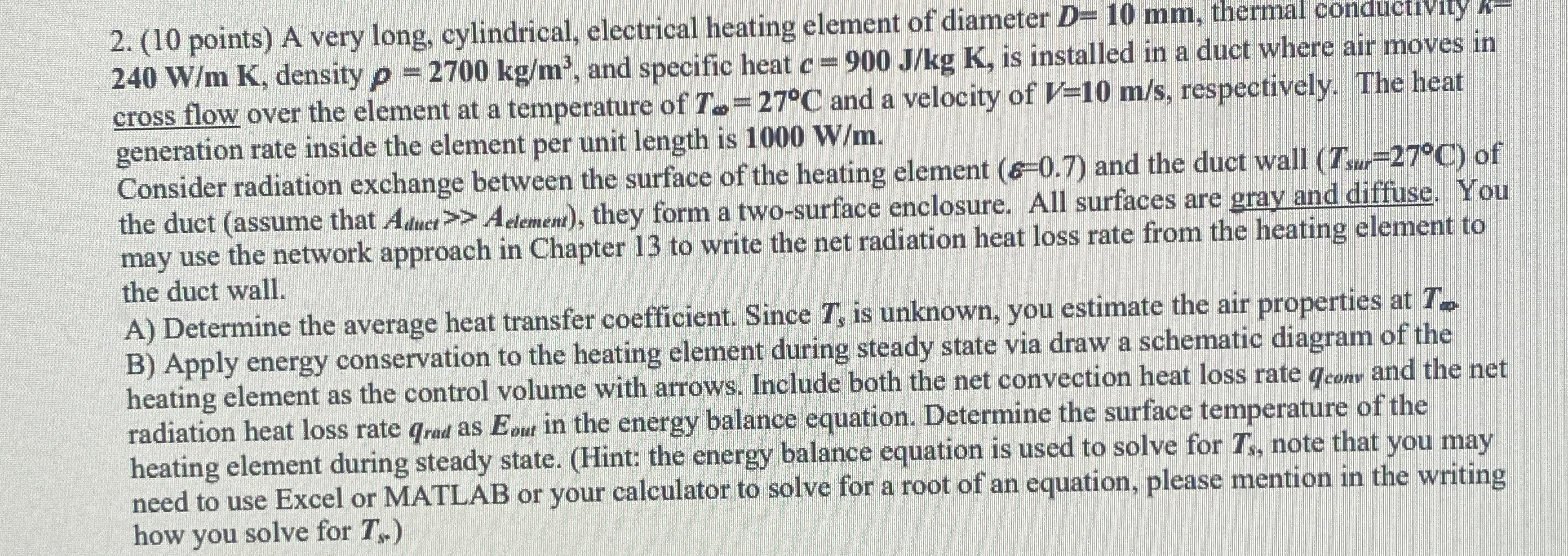 Solved (10 ﻿points) ﻿A very long, cylindrical, electrical | Chegg.com