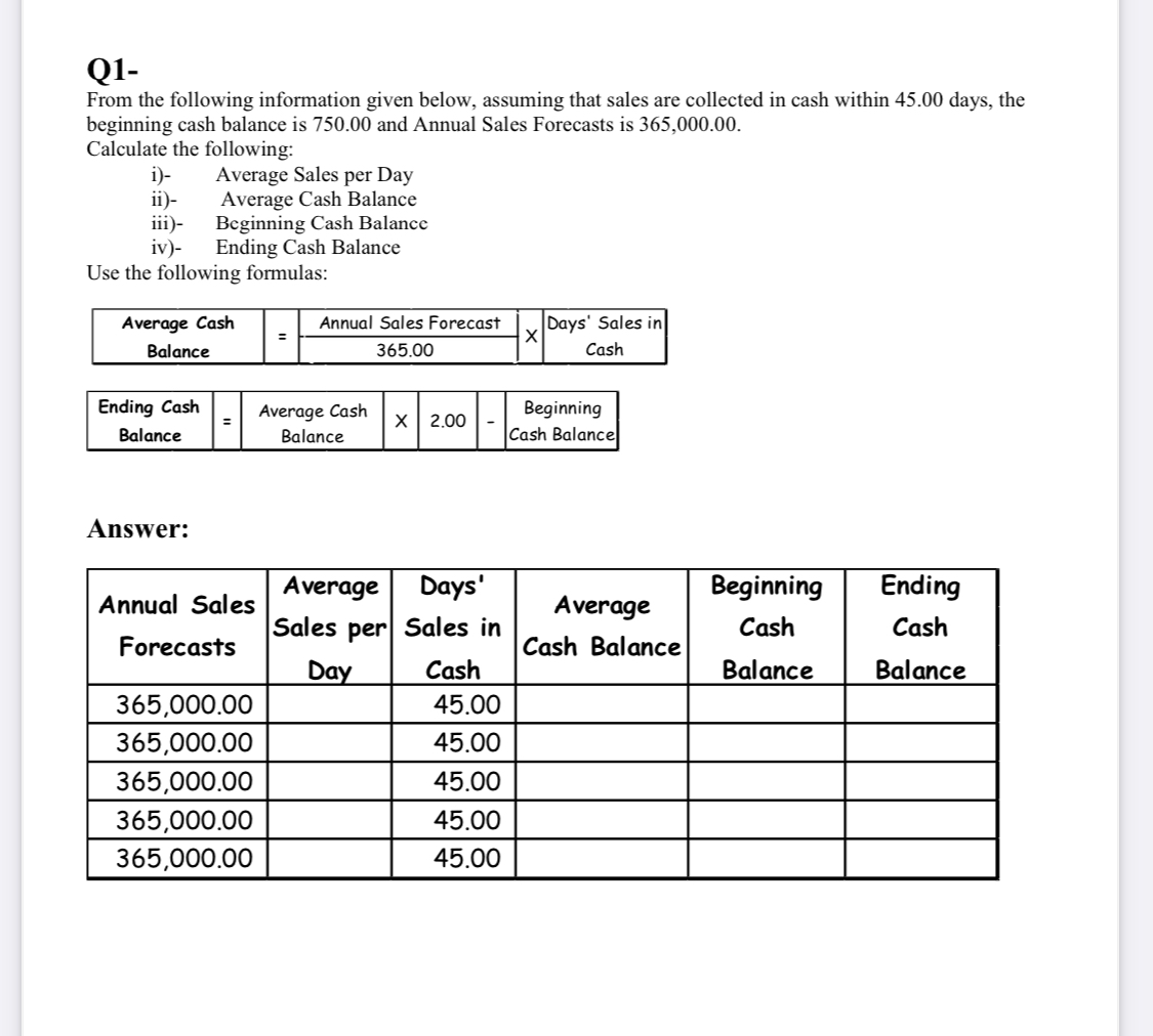 Solved Q1-From the following information given below, | Chegg.com